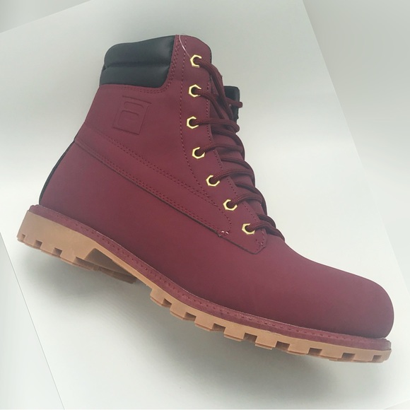 Fila | Shoes | Mens Fila Watersedge 7 Biking Red Black Gum Boots Nwt ...